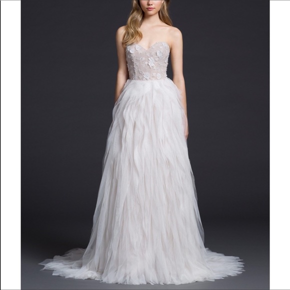 lazaro | Dresses | Lazaro Ivory Silk Organza Wedding Dress Size 2 Style ...